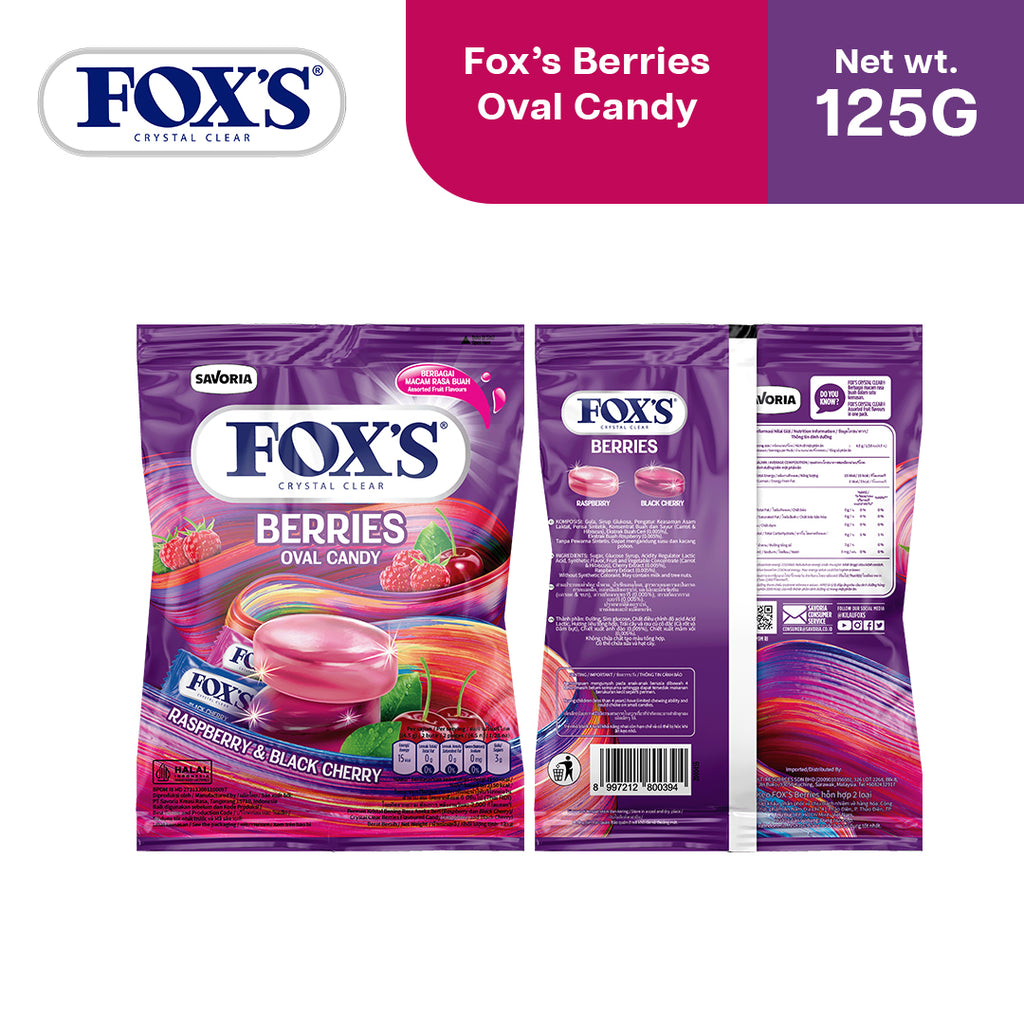 Fox's Berries Oval Flowrap Candy 125g – Shoppurebeauty
