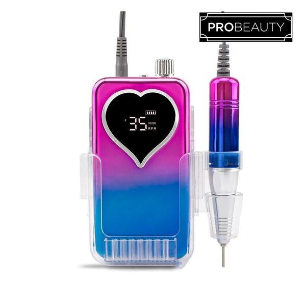 Probeauty Gradient Blue Portable and Desktop Brushless Nail Drill Mach ...